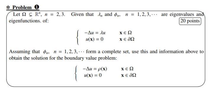 Solved * Problem O Let Ως R", η = 2, 3. Given that λ, and | Chegg.com