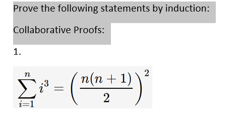 Solved Prove the following statements by induction: | Chegg.com
