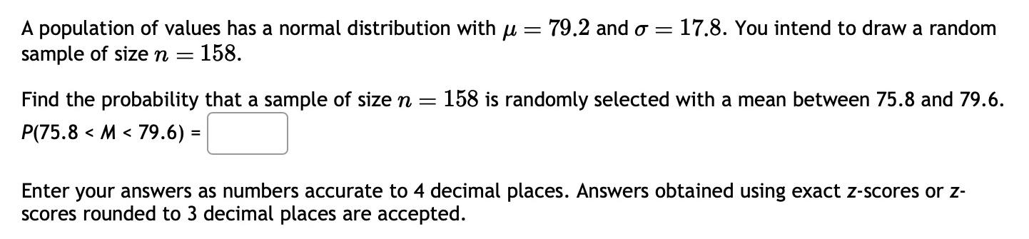 A population of values has a normal distribution with | Chegg.com