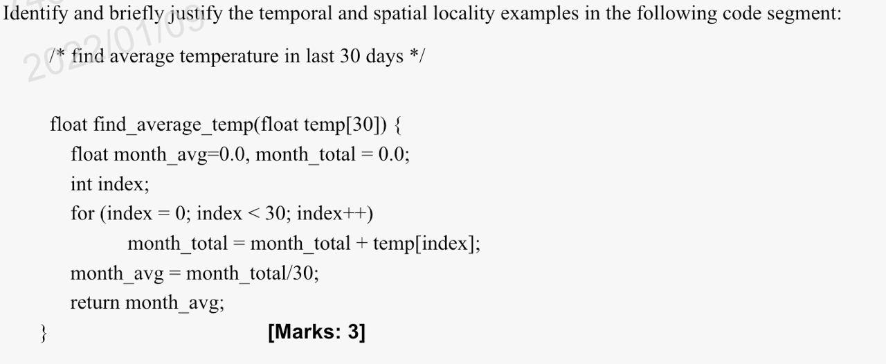 Solved Identify and briefly justify the temporal and spatial | Chegg.com