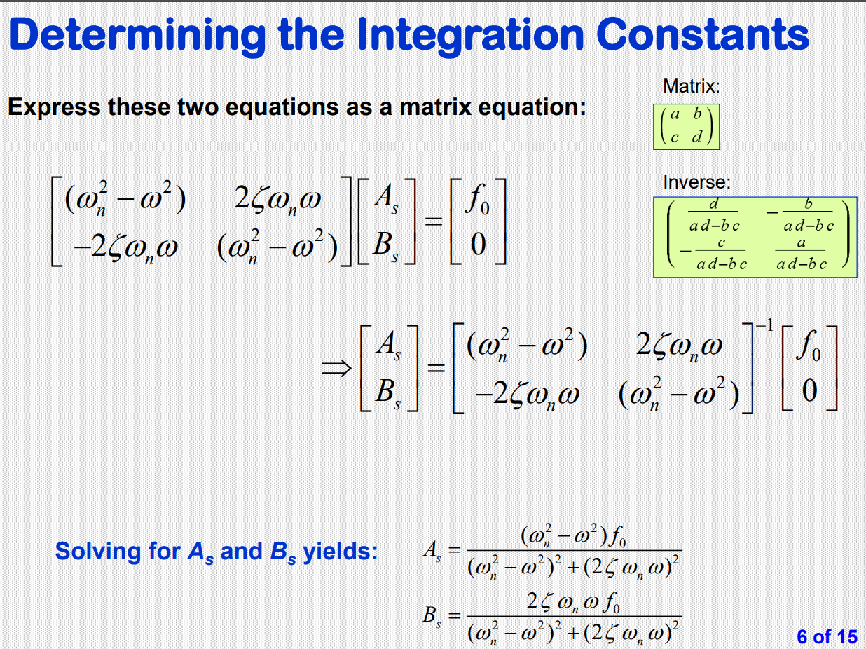 Solved Determining the Integration Constants Assume that the | Chegg.com