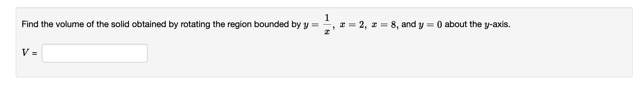 Solved Find The Volume Of The Solid Obtained By Rotating The