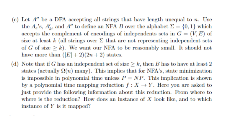 Solved [10+5+10+10=35 points ] (Hardness of NFA | Chegg.com