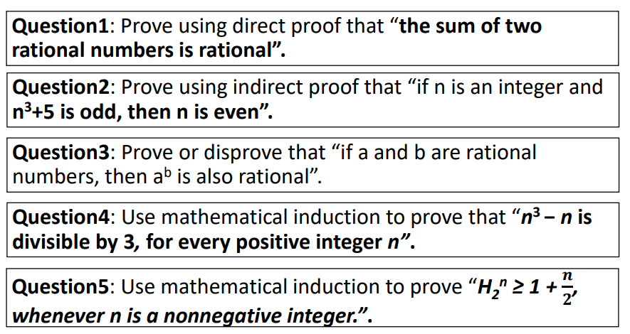 Solved Question1: Prove using direct proof that “the sum of | Chegg.com