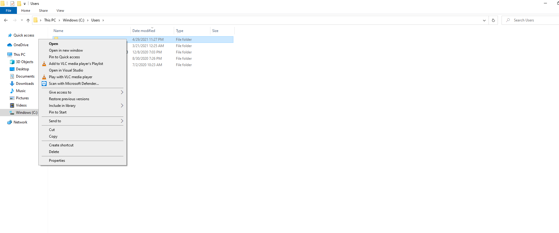 Solved Manage Windows (C:) File Home Share View Drive Tools | Chegg.com