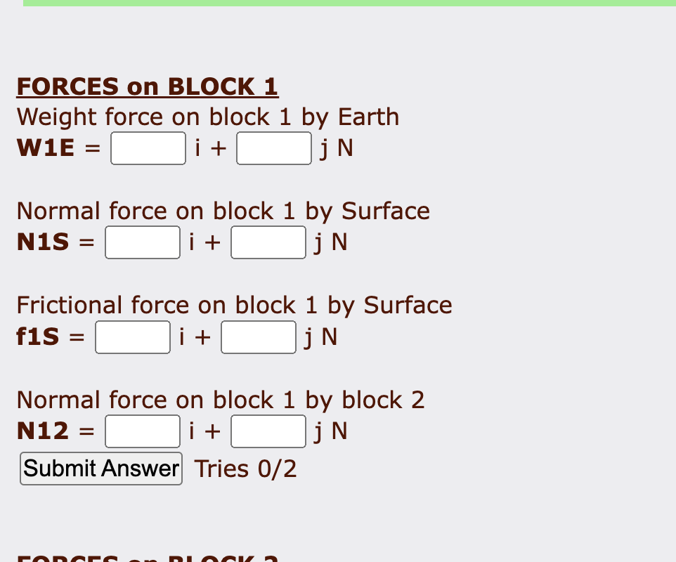 Solved Block 1(m1=4 kg) and block 2(m2=10 kg) are adjacent | Chegg.com