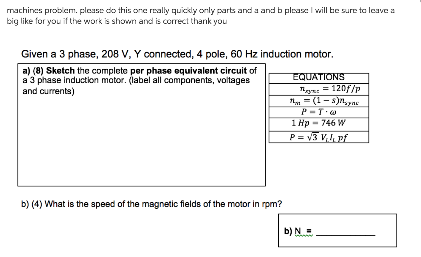 Solved machines problem. please do this one really quickly | Chegg.com