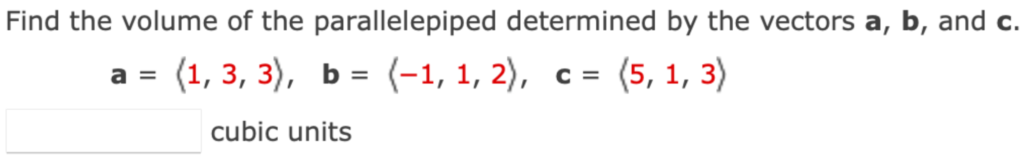 Solved Find the volume of the parallelepiped determined by | Chegg.com