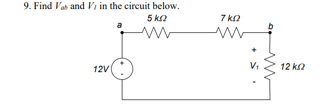 Solved Find Vab ﻿and Vl ﻿in the circuit below. | Chegg.com