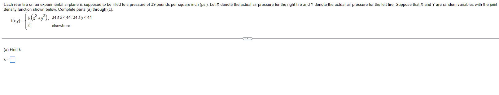 Solved density function shown below. Complete parts (a) | Chegg.com