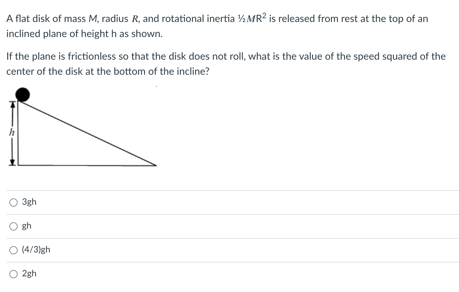 Solved A flat disk of mass M, radius R, and rotational | Chegg.com