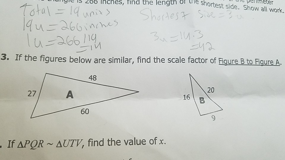 Solved e perimeter the length of tie shortest side. Show all | Chegg.com