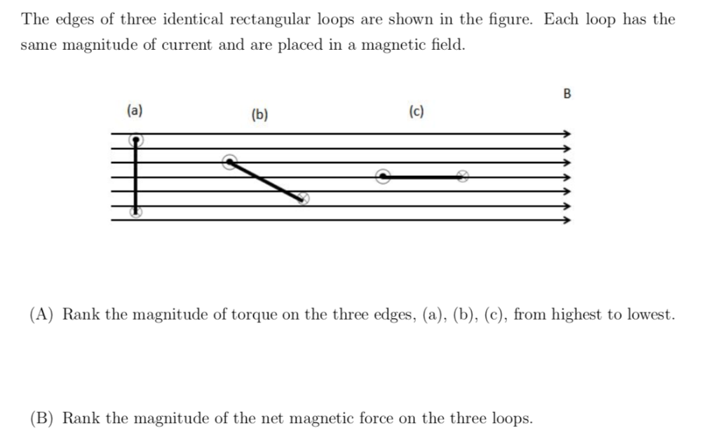 Solved The edges of three identical rectangular loops are | Chegg.com