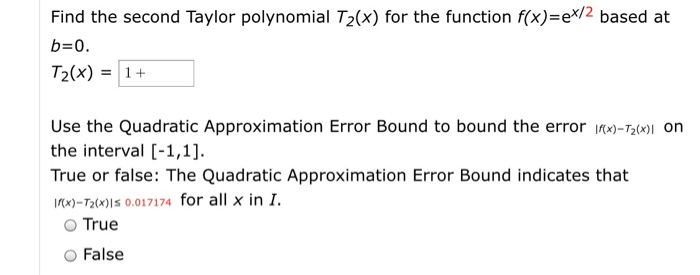 Solved Find the second Taylor polynomial T2(x) for the | Chegg.com