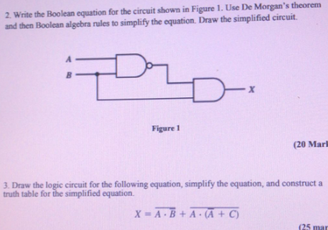 Solved 2. Write the Boolean equation for the circuit shown | Chegg.com