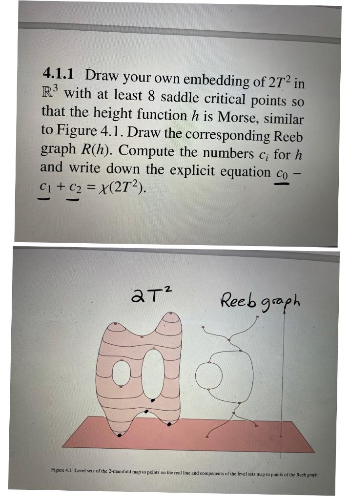 4.1.1 Draw your own embedding of 2T2 in R3 with at | Chegg.com