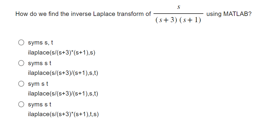 Solved How do we find the inverse Laplace transform of | Chegg.com