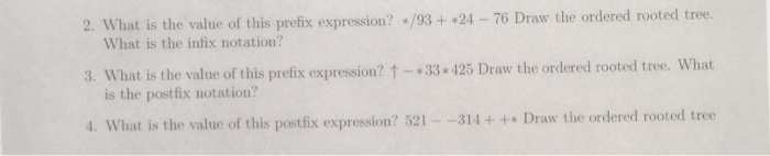 Solved 2. What is the value of this prefix expression? | Chegg.com