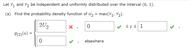 Solved Let Y1 and Y2 be independent and uniformly | Chegg.com