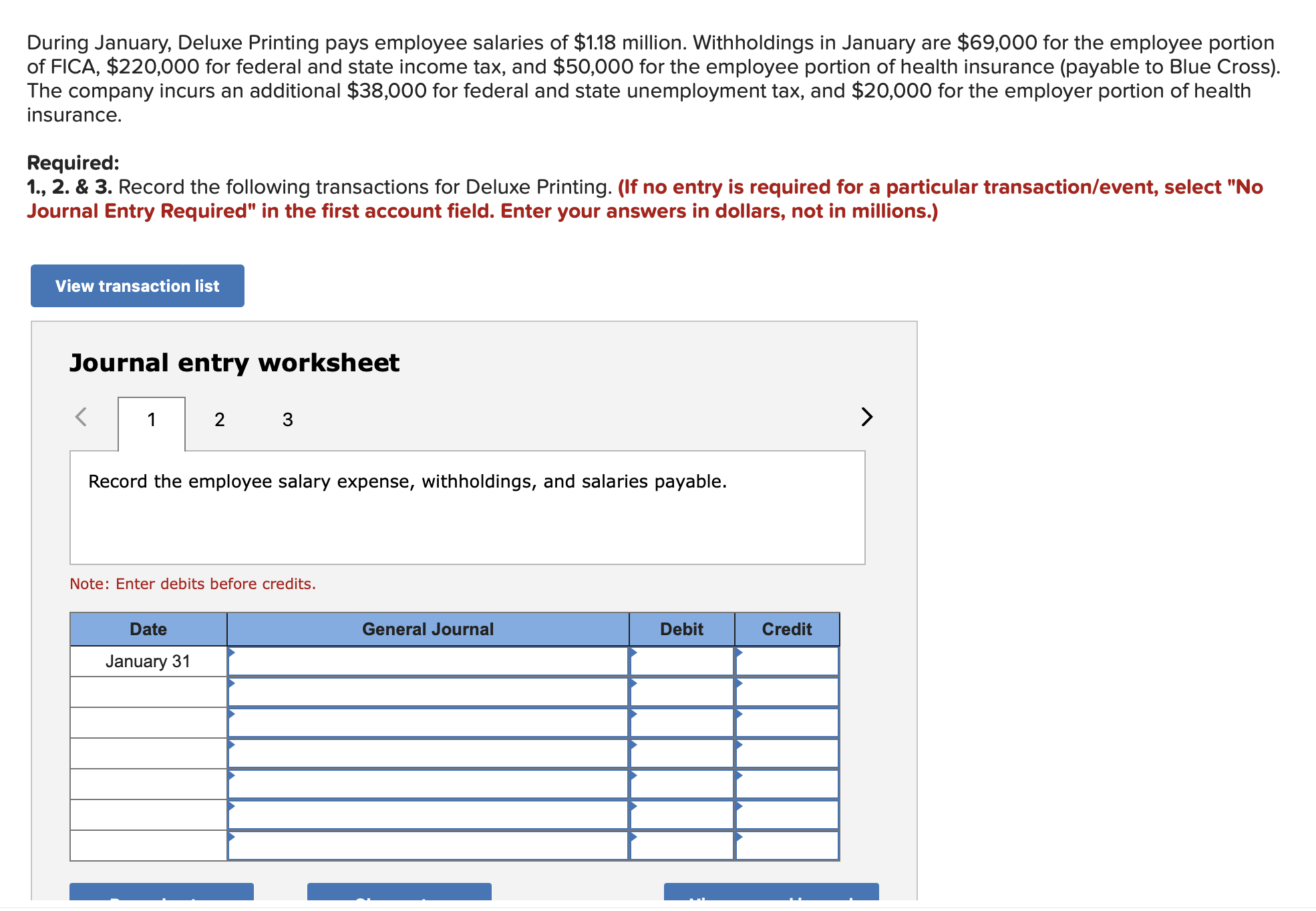 Solved Journal entry worksheet Record the employer-provided | Chegg.com