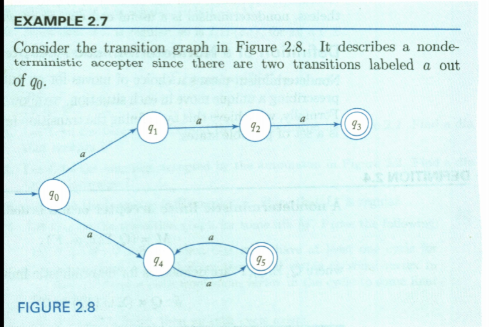 Solved EXAMPLE 2.7 Consider the transition graph in Figure | Chegg.com