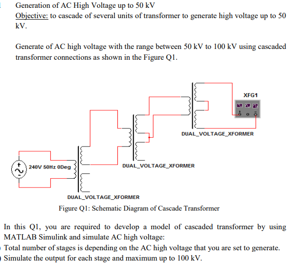 Solved Generation of AC High Voltage up to 50 kV Objective: | Chegg.com