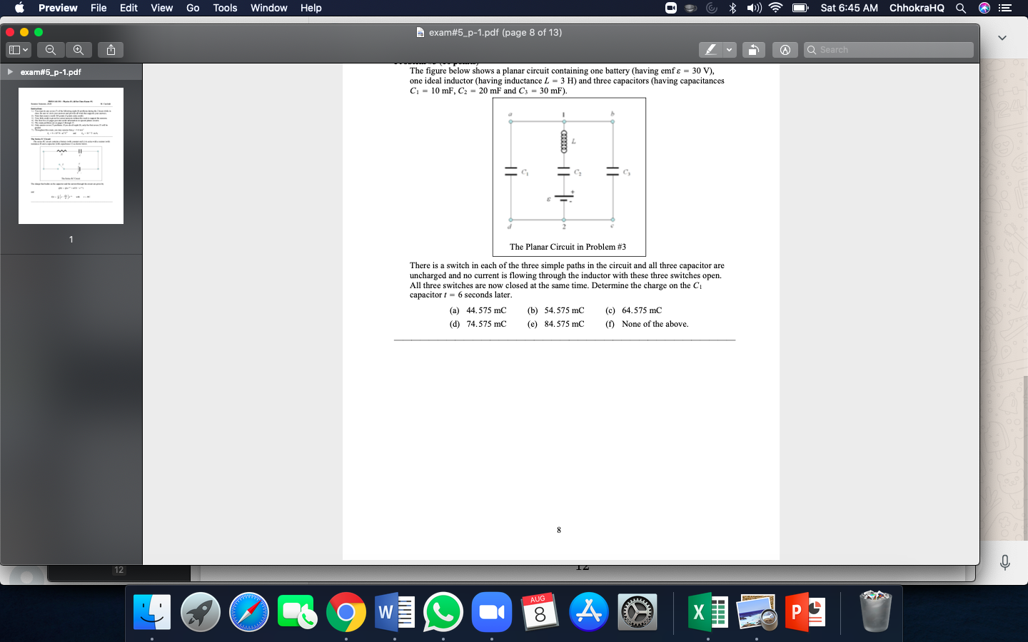 Solved Preview File Edit View Go Tools Window Help Sat 6:45 | Chegg.com
