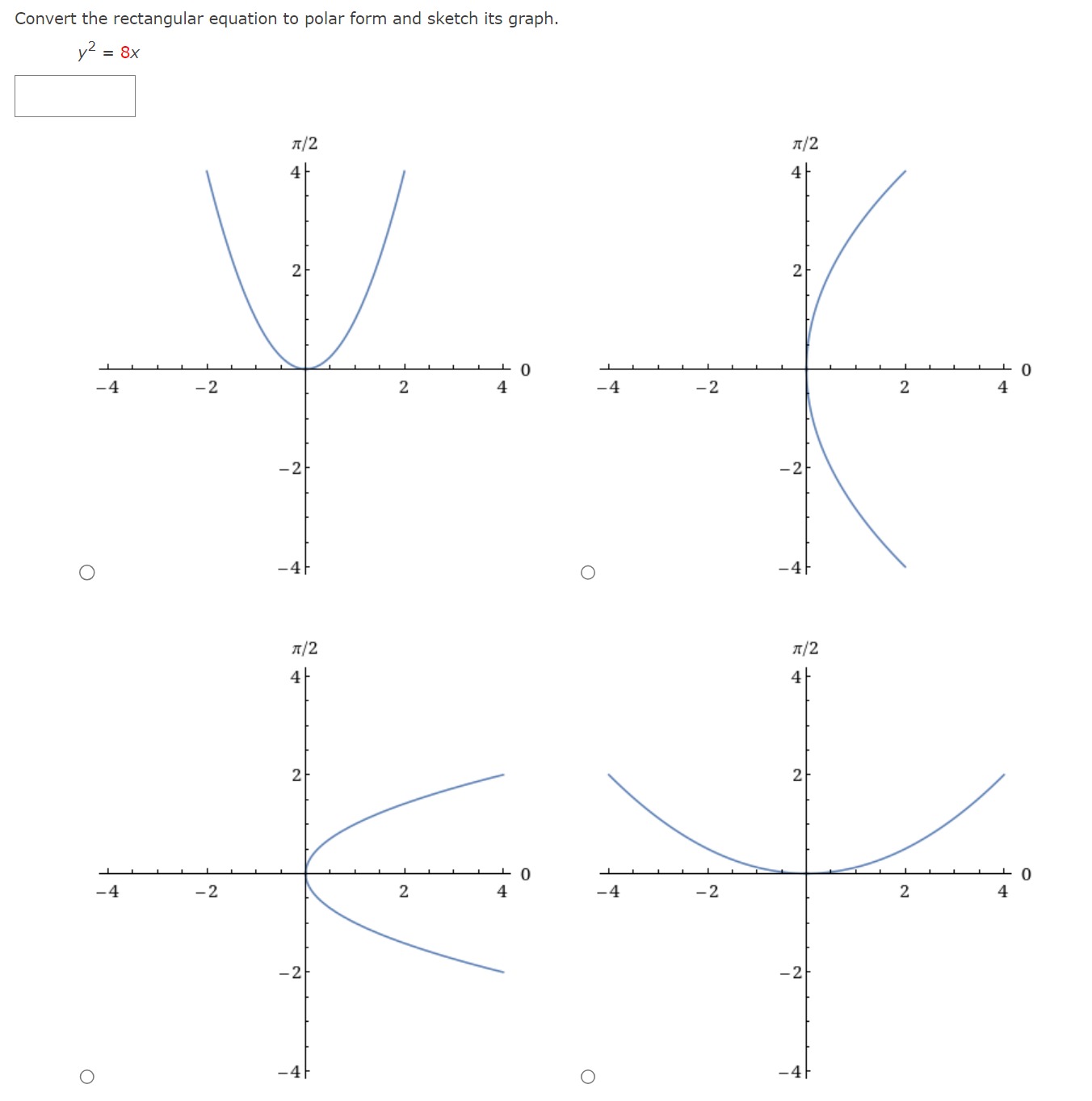 Solved Convert the rectangular equation to polar form and | Chegg.com