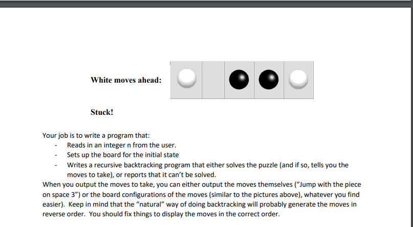 Solved Suppose I have a row of cells with 2n+1 spaces in it. | Chegg.com