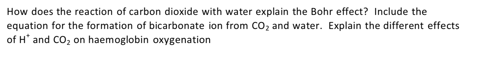 Solved How does the reaction of carbon dioxide with water | Chegg.com