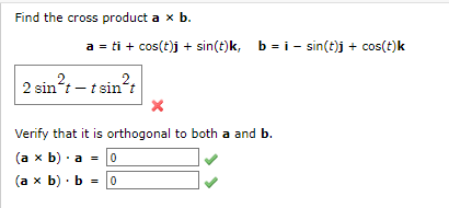 Solved Find the cross product a×b. | Chegg.com