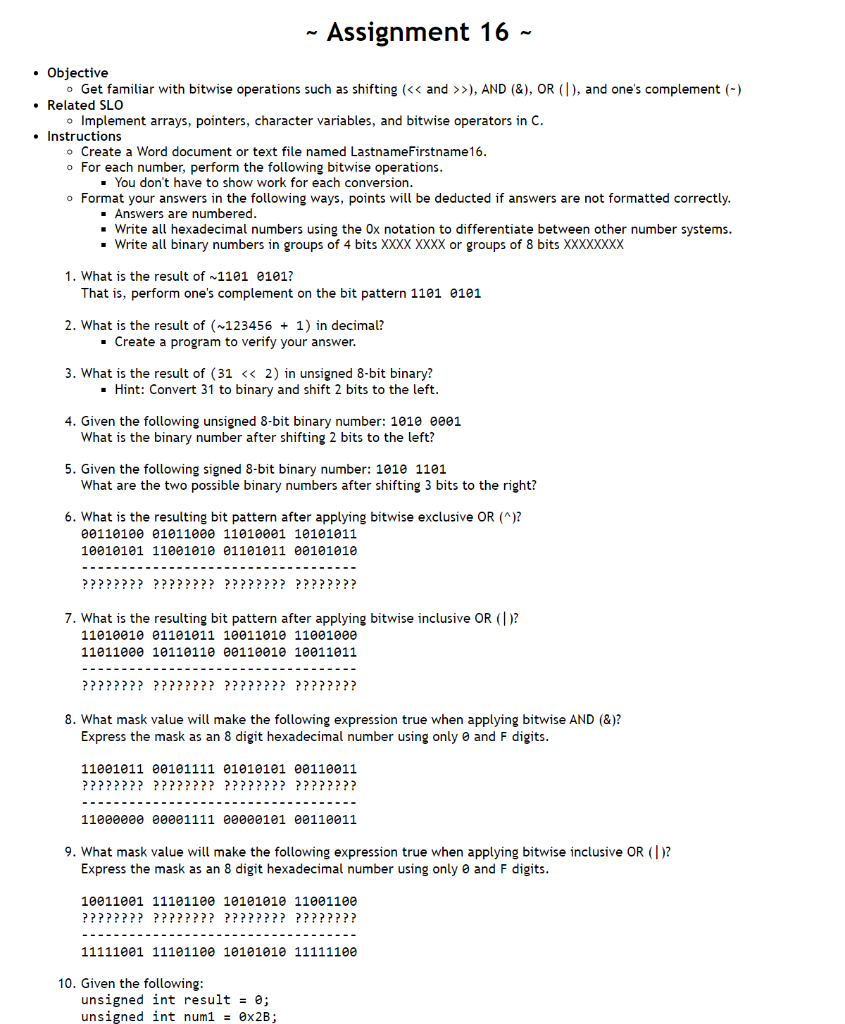 Solved Assignment 16∼ - Objective - Get familiar with | Chegg.com