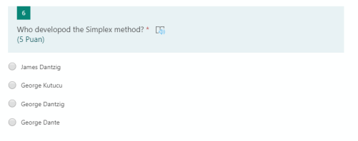 Solved Who developod the Simplex method? * 15 (5 Puan) James | Chegg.com