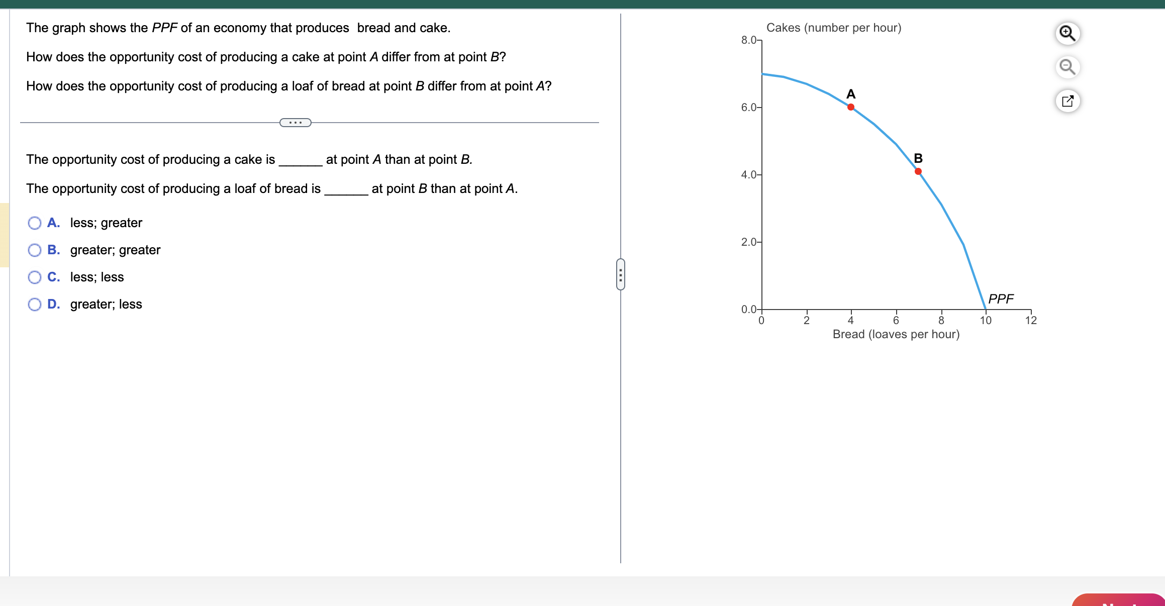 Solved The graph shows the PPF of an economy that produces | Chegg.com Solved The graph shows the PPF of an economy that produces | Chegg.com