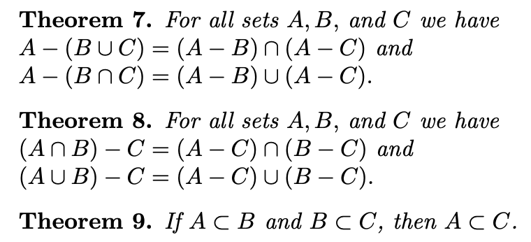 Solved 3 Theorems In the following, A, B, C, ..., will be | Chegg.com