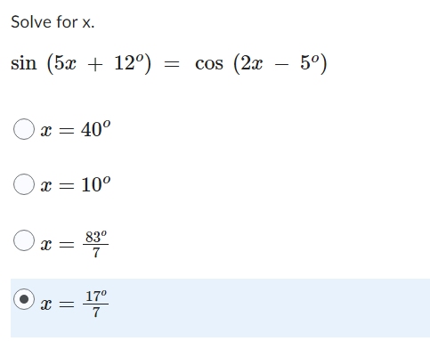 Solved Solve for x | Chegg.com