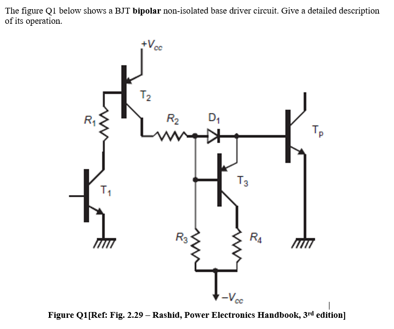 Solved The figure Q1 ﻿below shows a BJT bipolar non-isolated | Chegg.com