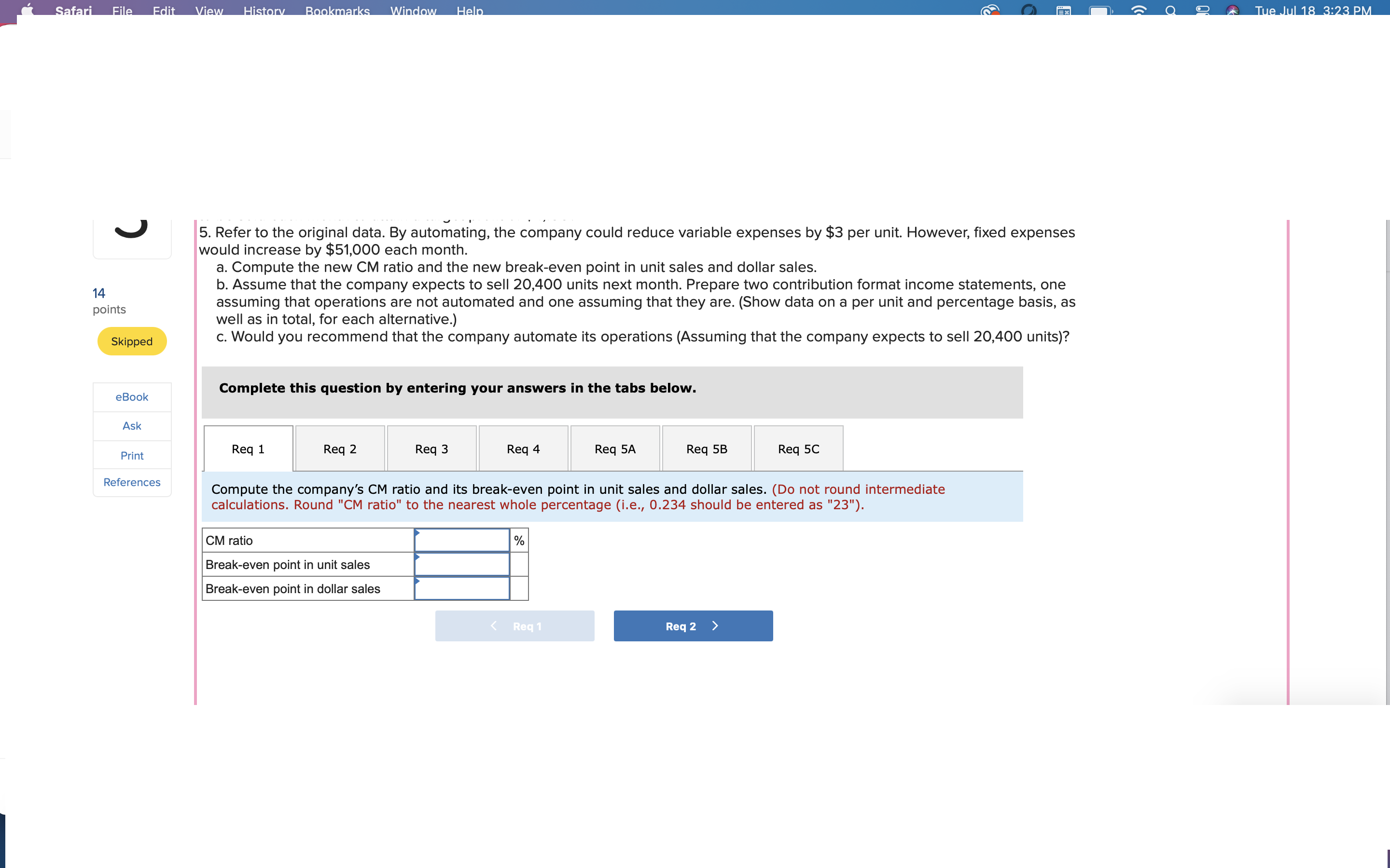 Solved Refer to the original data. By automating, the | Chegg.com