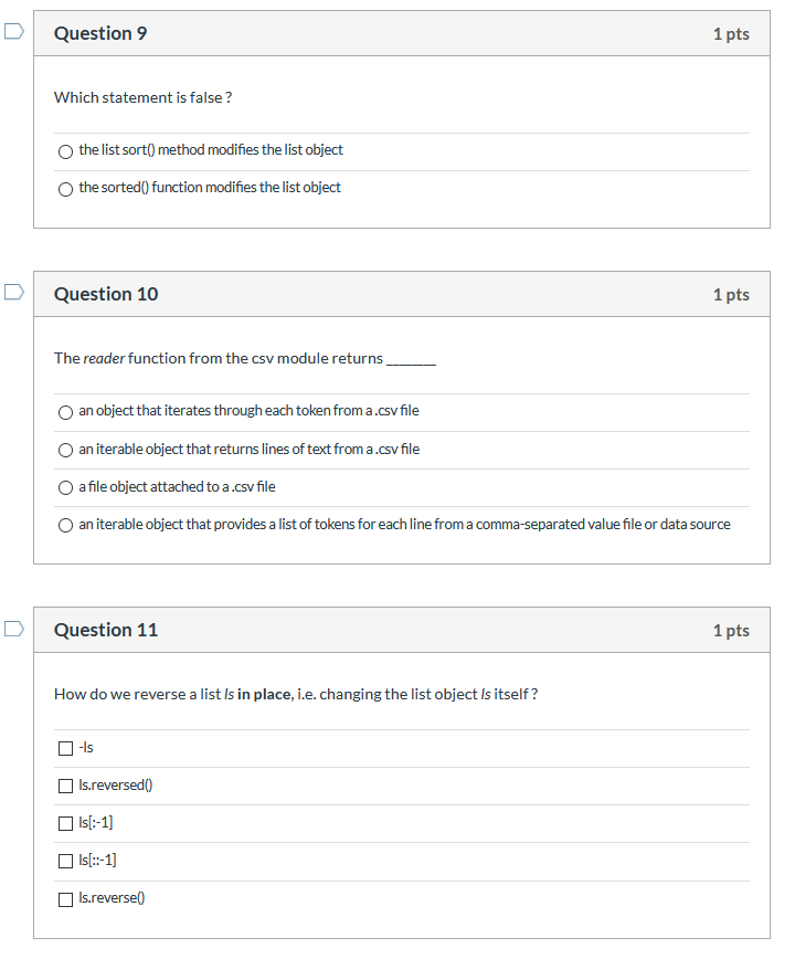 Solved Hello will anyone be able to answer these python | Chegg.com
