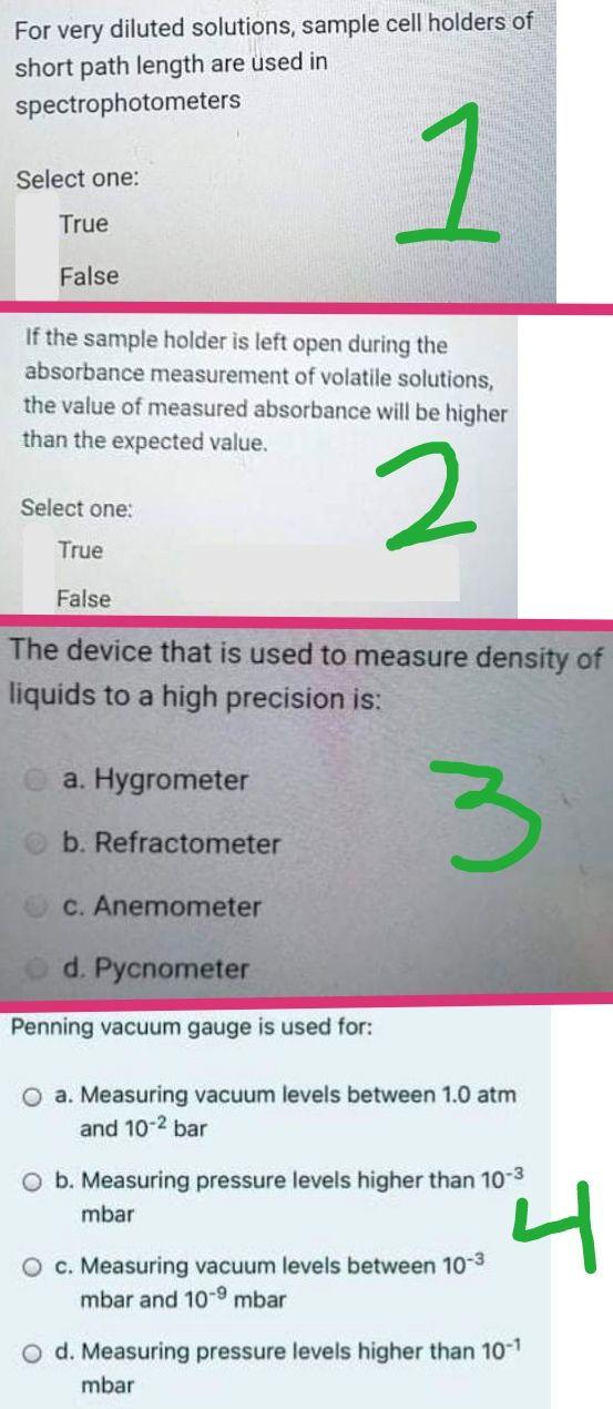 Solved For very diluted solutions, sample cell holders of | Chegg.com