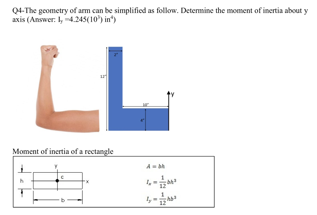 Solved Q4-The geometry of arm can be simplified as follow. | Chegg.com