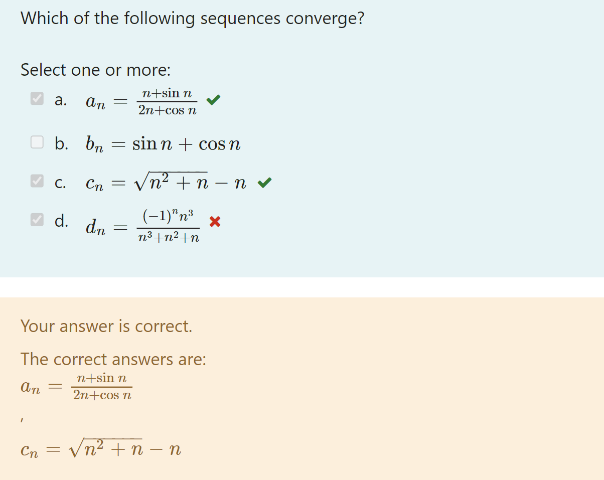 Solved How do we know those two sequences converge and not | Chegg.com