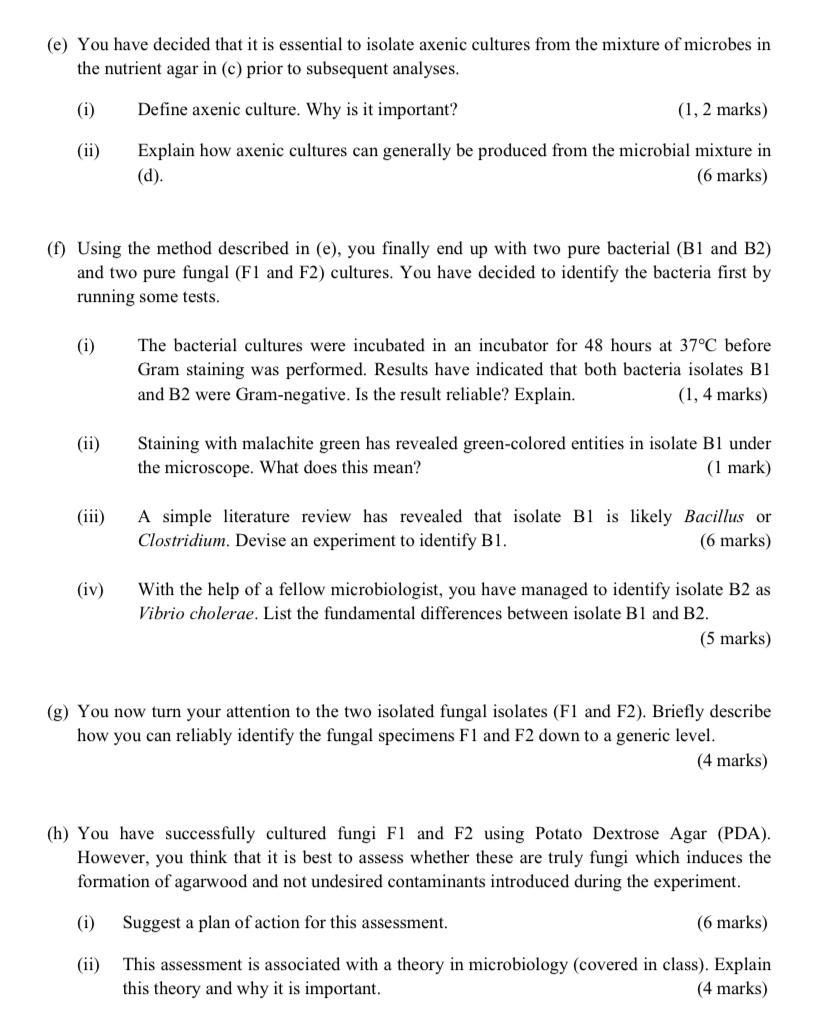 Solved E.i. Axenic culture is a culture where a single | Chegg.com