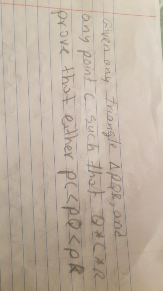 Solved Taiven any triongle APQR, and ao Jany point c such | Chegg.com