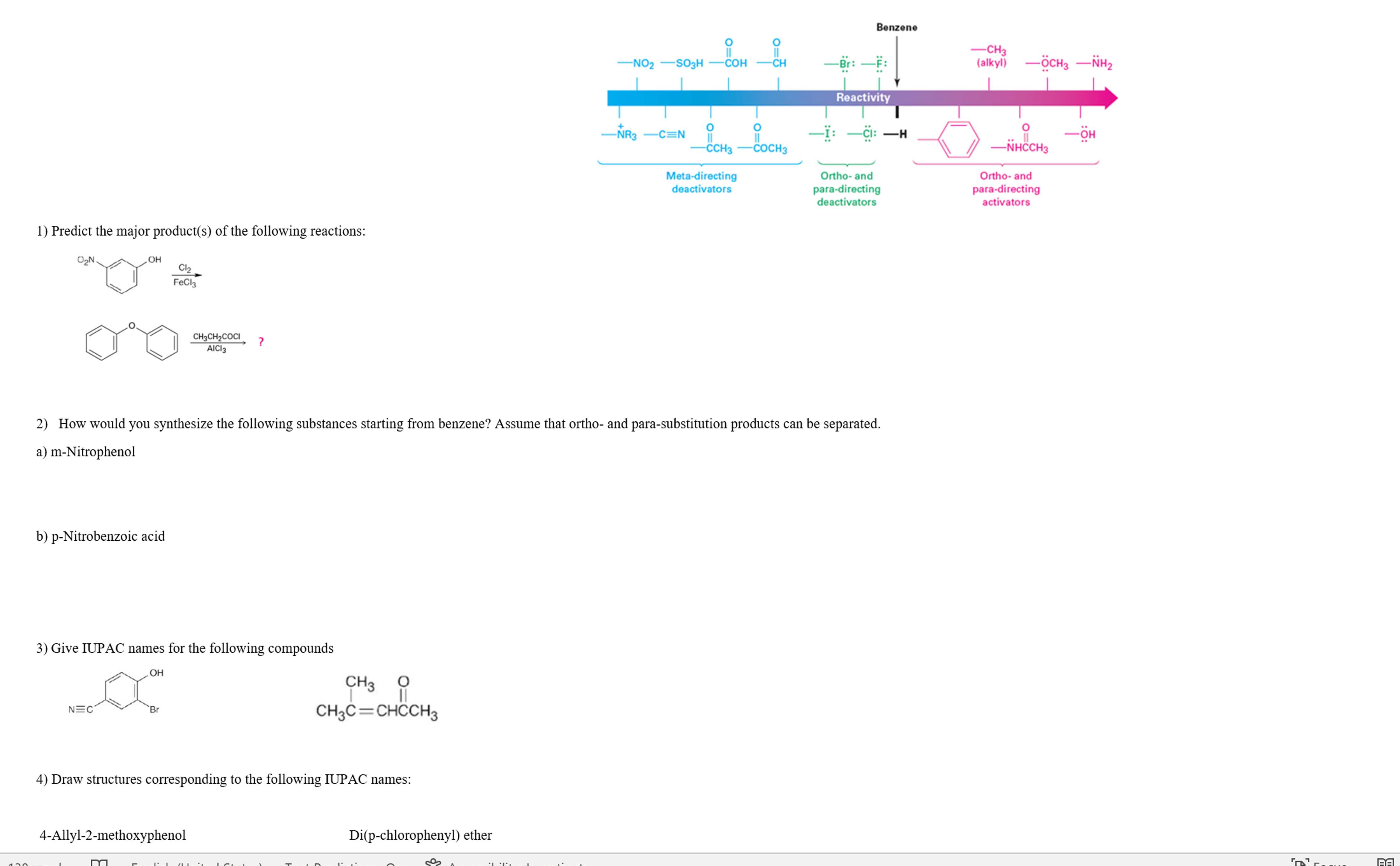 Solved Predict the major product(s) ﻿of the following | Chegg.com