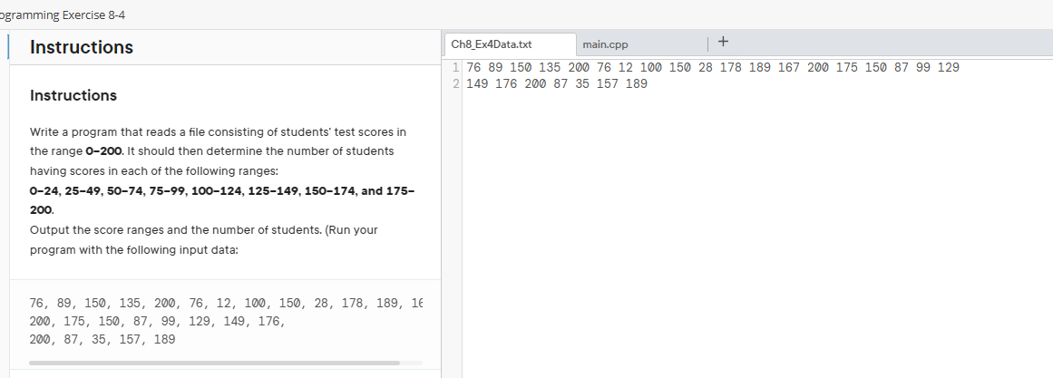 Solved ogramming Exercise 8-4 Instructions Instructions | Chegg.com
