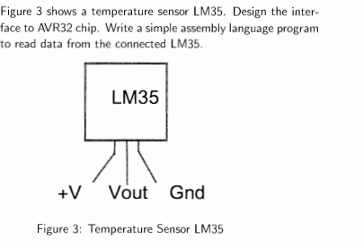 Solved Figure 3 shows a temperature sensor LM35. Design the | Chegg.com