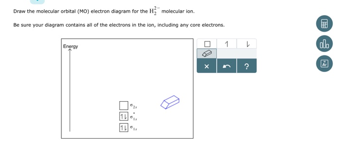 Solved Draw the molcular orbital (MO) electron diagram for | Chegg.com