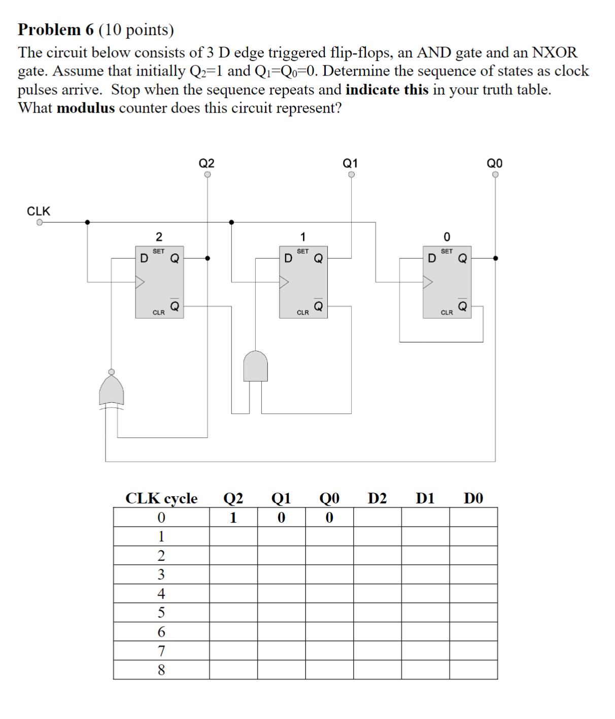 Solved Problem 6 (10 points) The circuit below consists of | Chegg.com