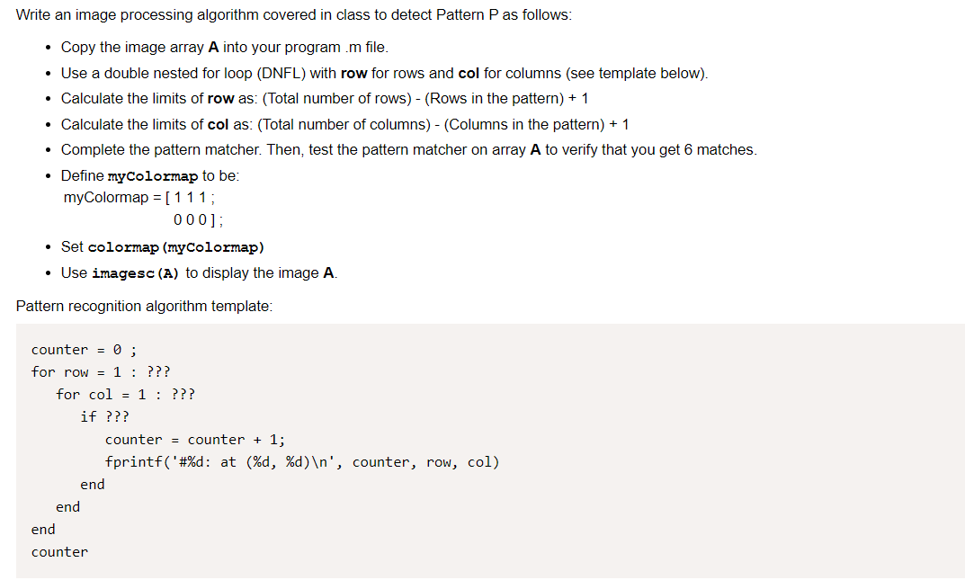 Solved Array A (below left) is 30 by 30 and contains only | Chegg.com